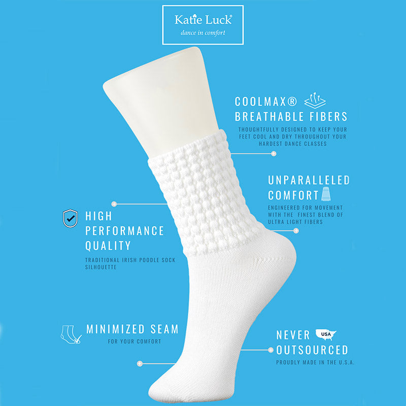 Katie Luck Ultra Low Irish Dance Poodle Socks | Corr's