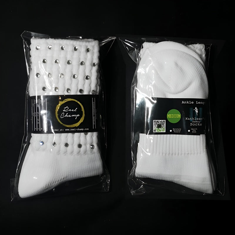 Kathleen's Sassy Ankle Length Irish Dance Poodle Socks with Crystals ...